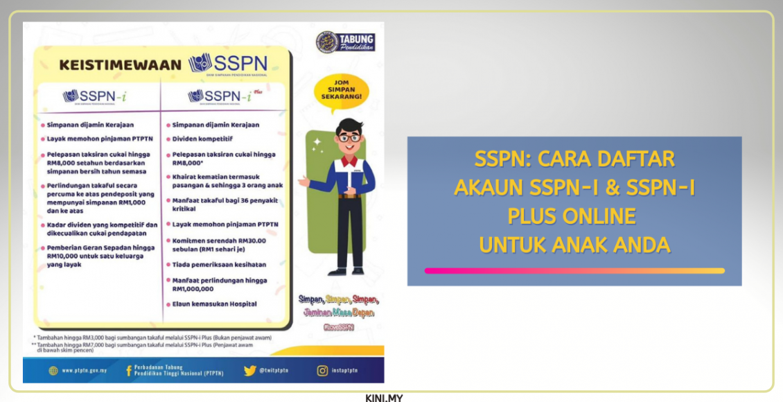 SSPN: Cara Daftar Akaun SSPN-i & SSPN-i Plus Online Untuk Anak Anda