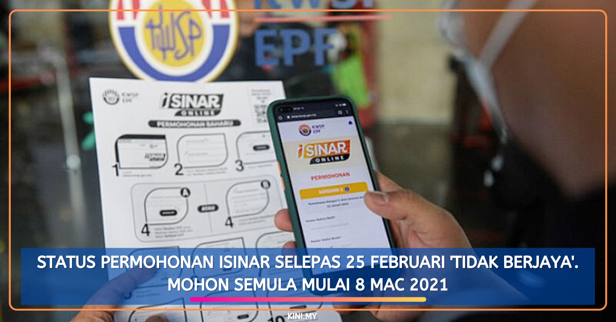Status Permohonan iSinar Selepas 25 Februari Tidak Berjaya. Mohon ...