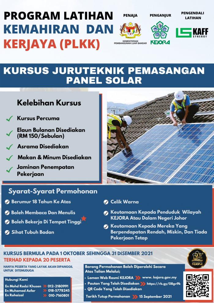 [Permohonan] PLKK Kursus Juruteknik Pemasangan Panel Solar Anjuran ...