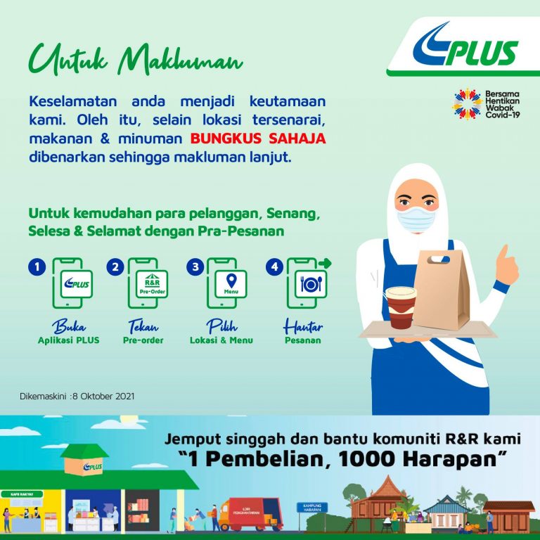 Nak Balik Kampung? Ini Senarai RnR PLUS Sebelah Utara & Selatan Yang Dibuka